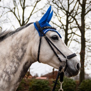 Cobalt Blue Fly Bonnet, Horse Fly Bonnet Blue, Cobalt Blue Ear Bonnet ...