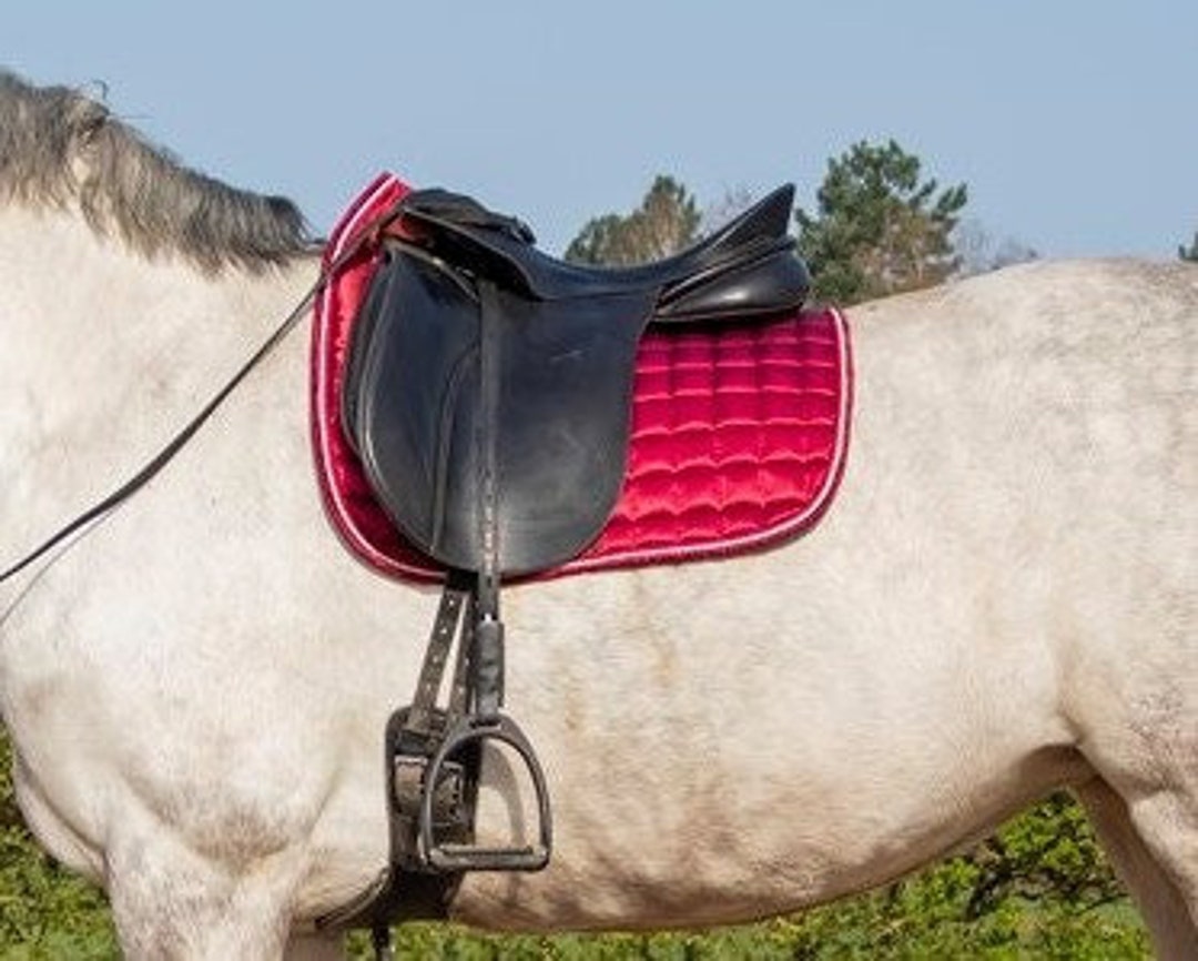 Buy Burgundy Red Saddle Pad, Saddle Pad Red , Dressage Saddle Pad Horse ...