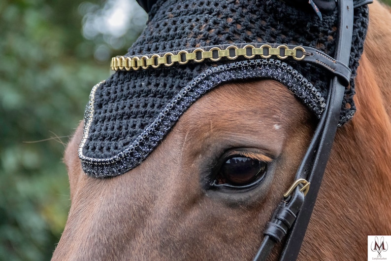 Black Shiny Fly Bonnet Kentucky Style With Black Strass Chain - Etsy