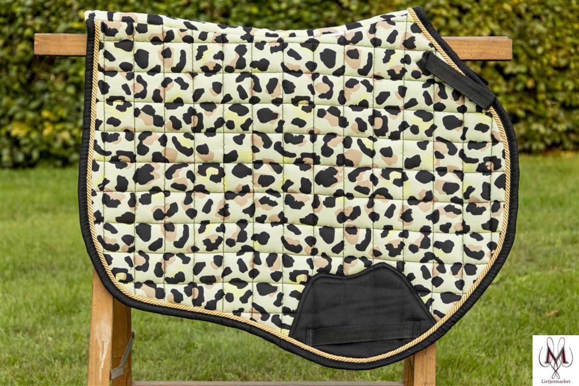 Leopard Print Saddle Pad Dressage and Jumping Saddle Pad | Etsy