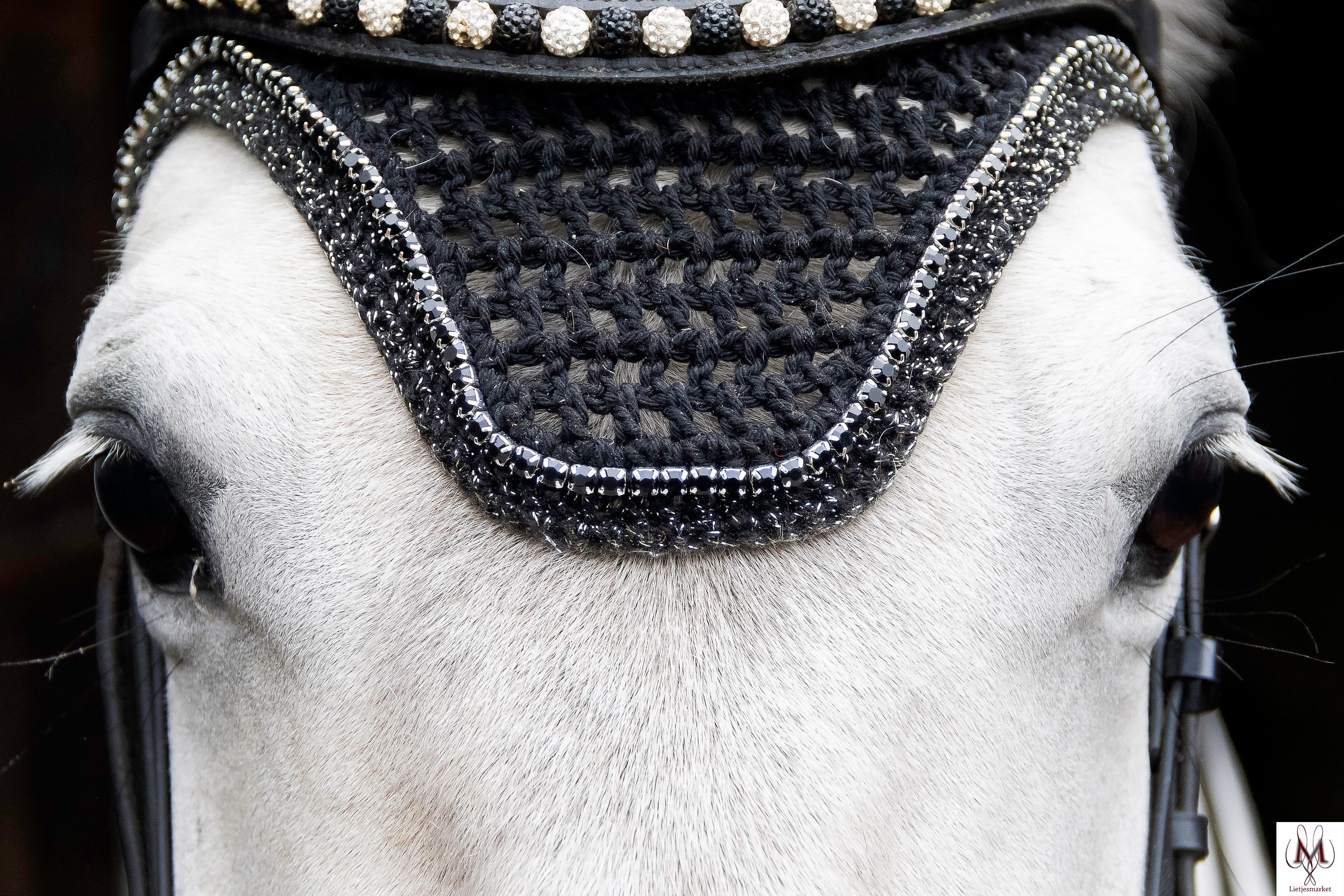 Black Shiny Fly Bonnet Kentucky Style With Black Strass Chain | Etsy