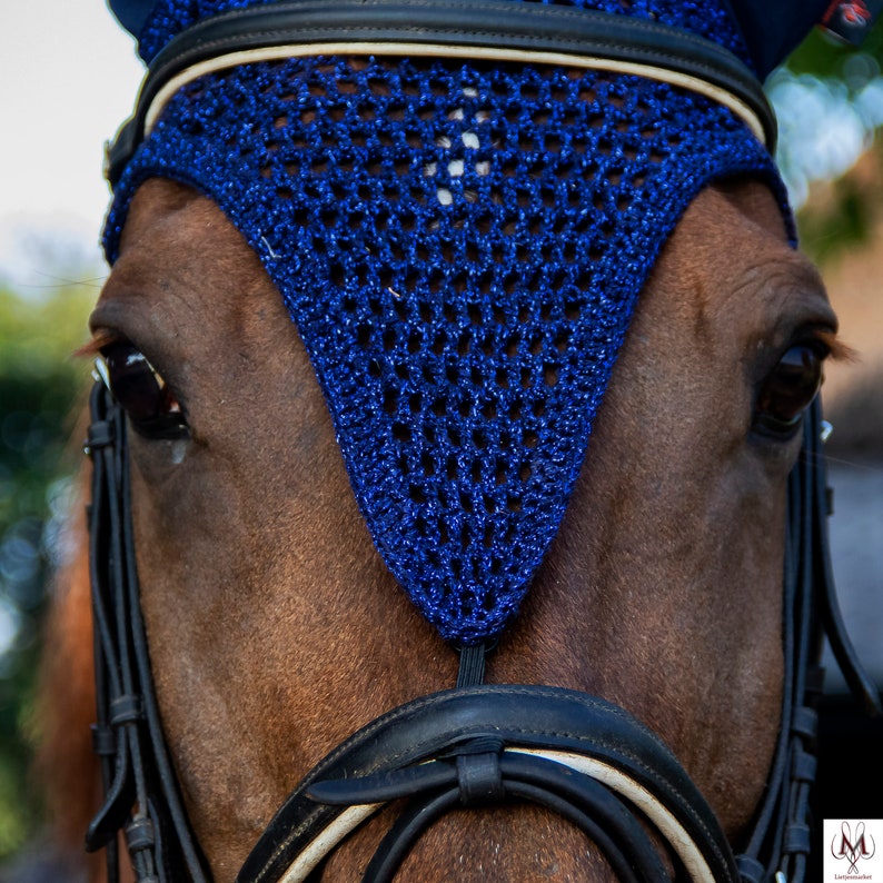 Long Glitter Fly Bonnet Navy Fly Bonnet Long Model Fly Veil - Etsy