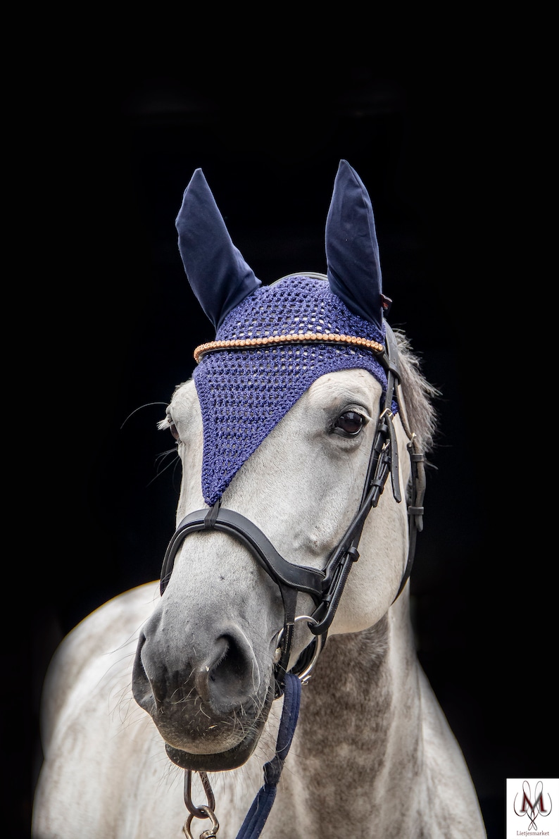 Long Glitter Fly Bonnet Navy Fly Bonnet Long Model Fly Veil - Etsy