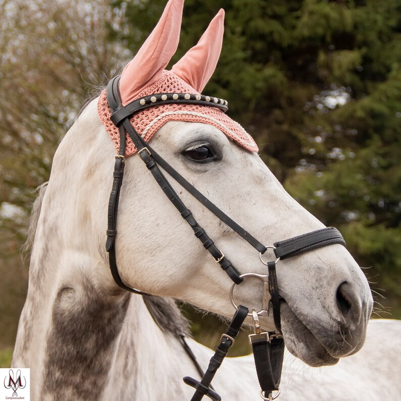 Peach Pink Fly Bonnet Horse Fly Veil in Peach Color | Etsy