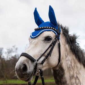 Cobalt Blue Fly Bonnet, Horse Fly Bonnet Blue, Cobalt Blue Ear Bonnet ...