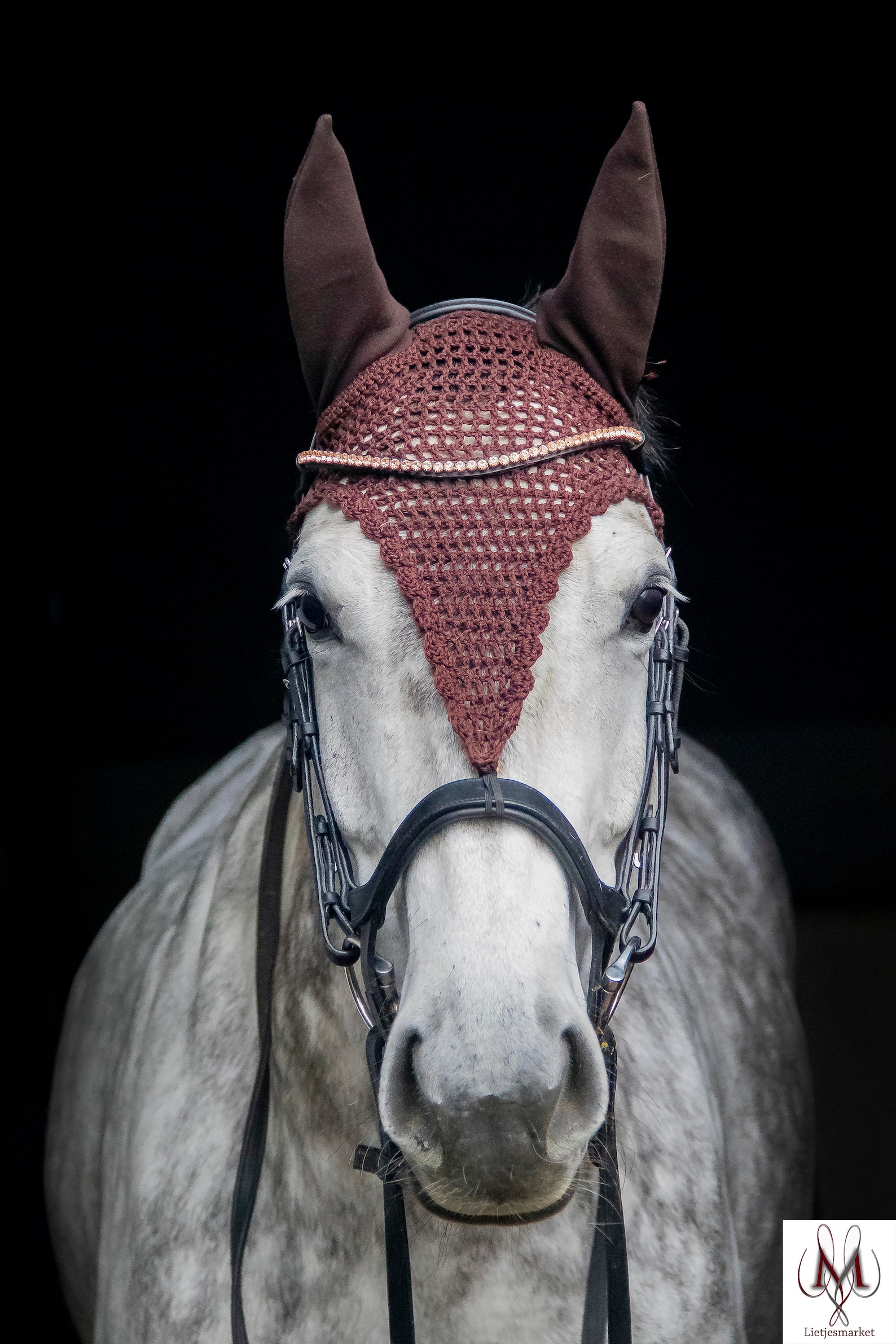 Long Fly Bonnet Brown Fly Bonnet Long Model Fly Veil Horse | Etsy
