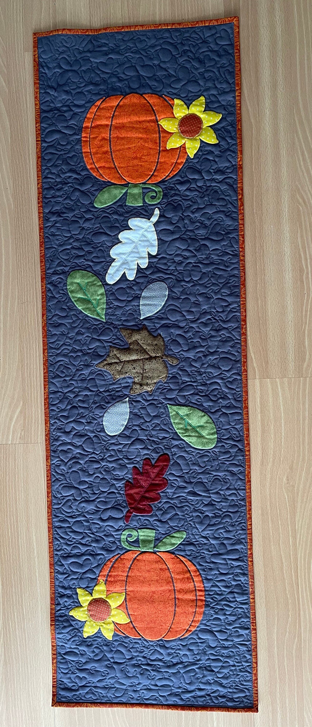 Fall Quilted Table Runner, Handmade in USA, Beautiful Art on Table ...