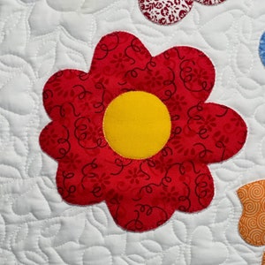 Flower Power! Quilted Table Runner, Handmade in USA, Beautiful Art on ...