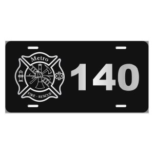 Firefighter // Personalized Laser Engraved License Plate // Fire ...