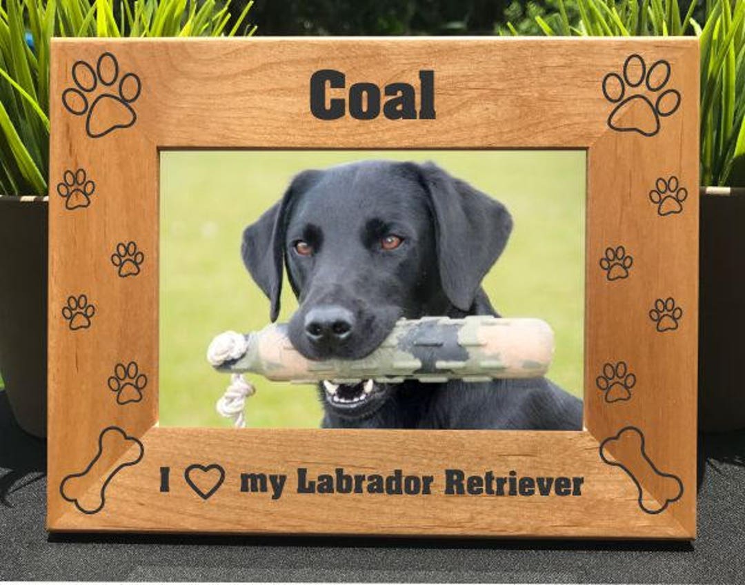 I Love My Labrador Retriever // Personalized Engraved Photo Frame ...