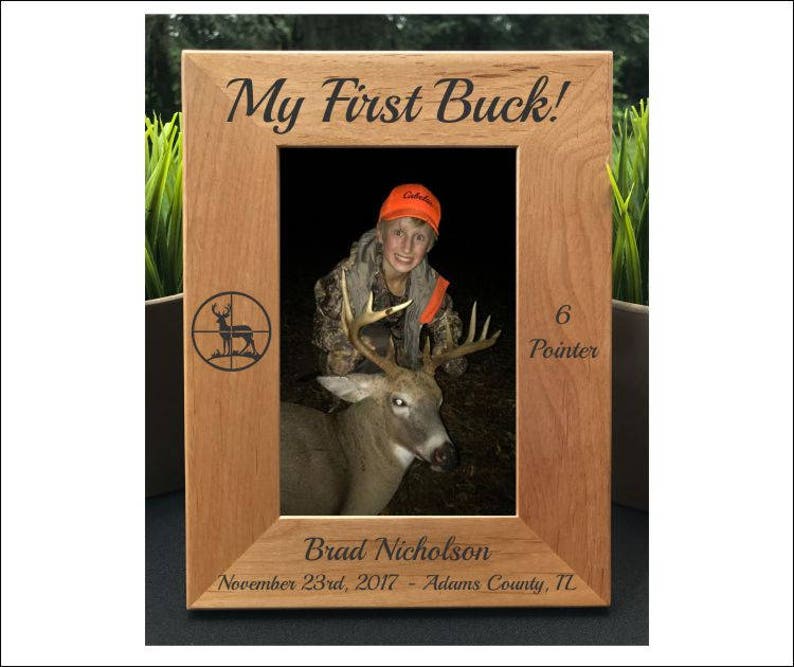 Deer Hunting // First Buck // Photo Frame // Picture Frame // - Etsy