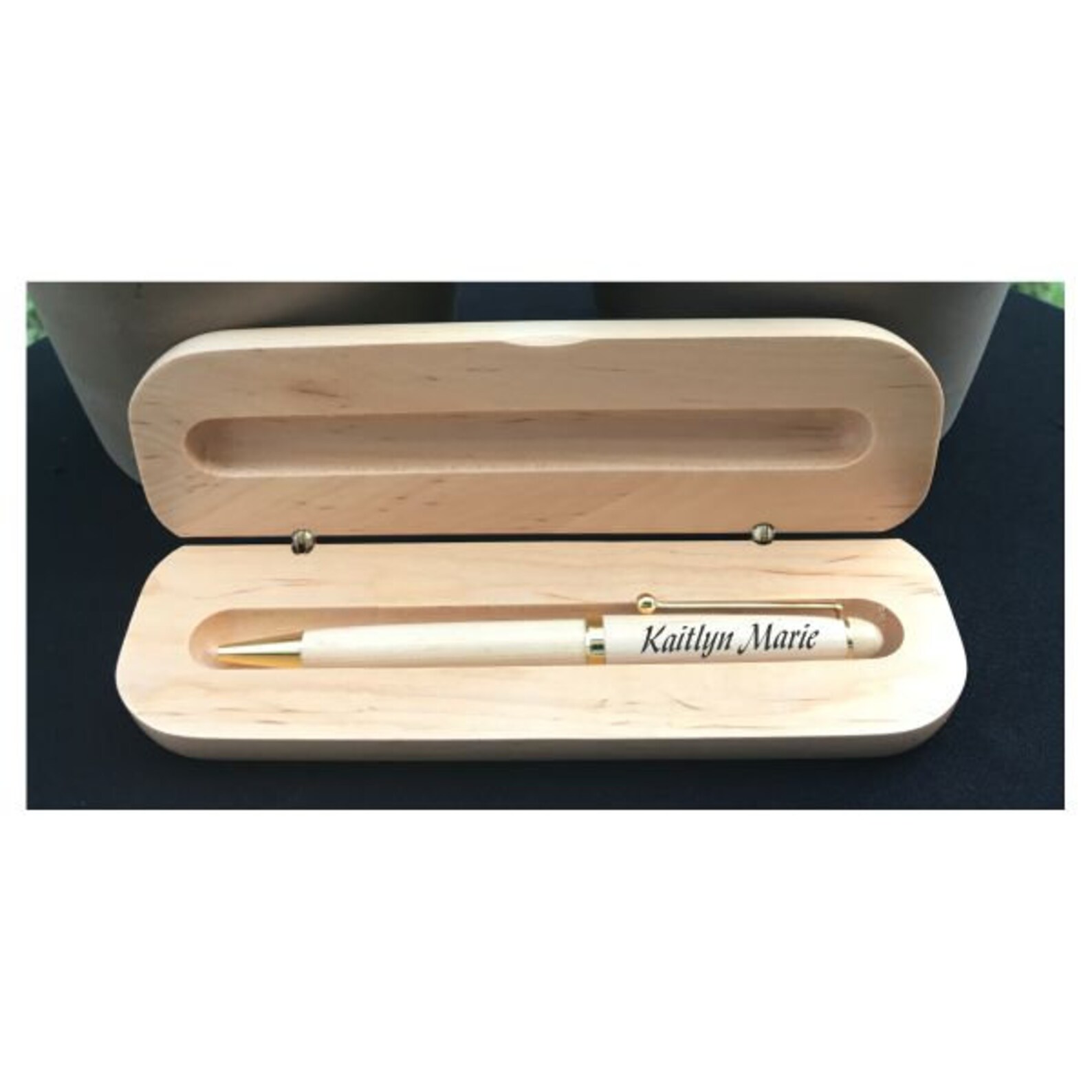 Police // Personalized Engraved Maple Pen Box Set // Trooper - Etsy