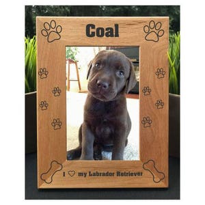 I Love My Labrador Retriever // Personalized Engraved Photo Frame ...