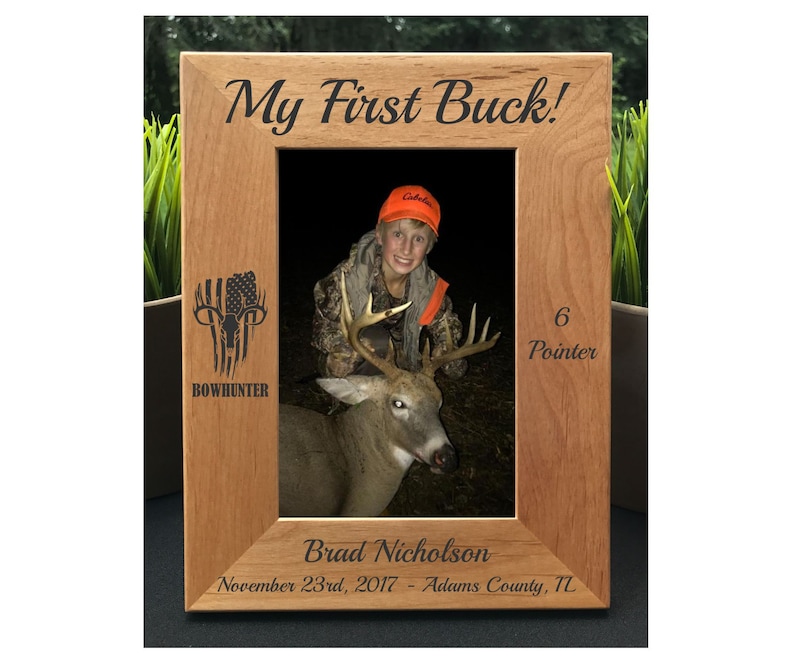 Deer Bow Hunter // First Buck // Photo Frame // Picture Frame ...