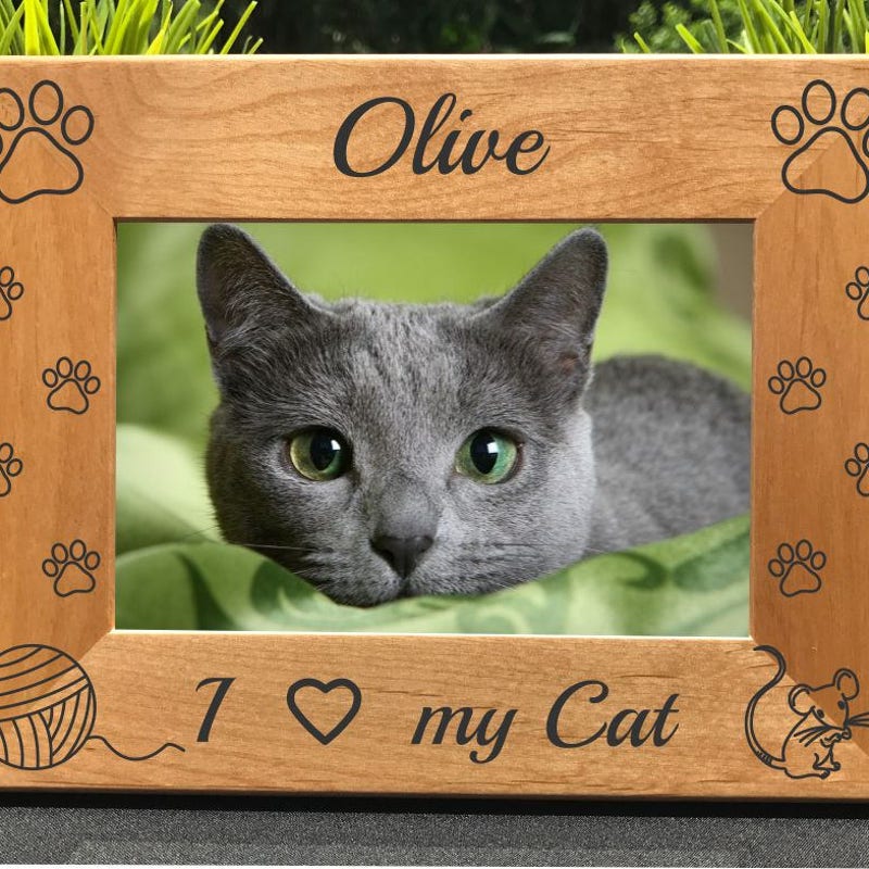 Cat Picture Frame - Etsy
