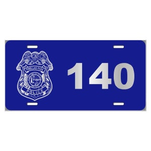 Police // Personalized Laser Engraved License Plate // Deputy ...