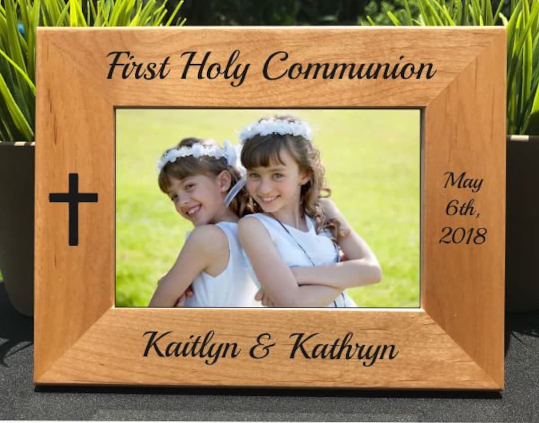 First Holy Communion // Personalized Engraved Photo Frame // Baptism ...