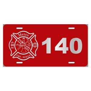 Firefighter // Personalized Laser Engraved License Plate // Fire ...