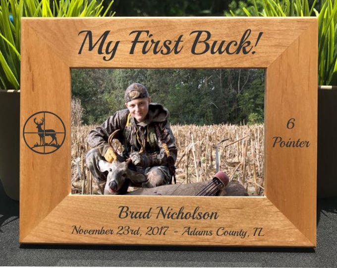 First Buck First Deer Deer Hunting Frame Custom Frame 1st Deer Childs ...