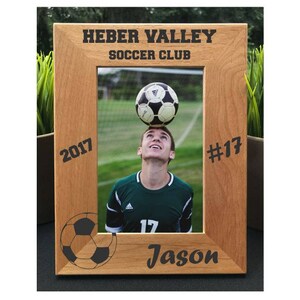 Soccer // Personalized Engraved Photo Frame // Picture Frame // Gift - Etsy