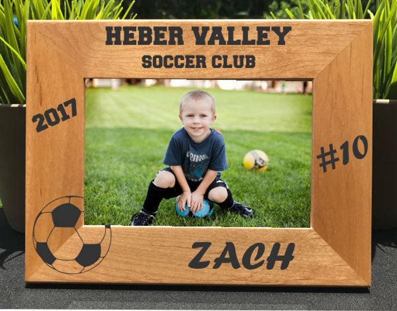 Soccer // Personalized Engraved Photo Frame // Picture Frame - Etsy