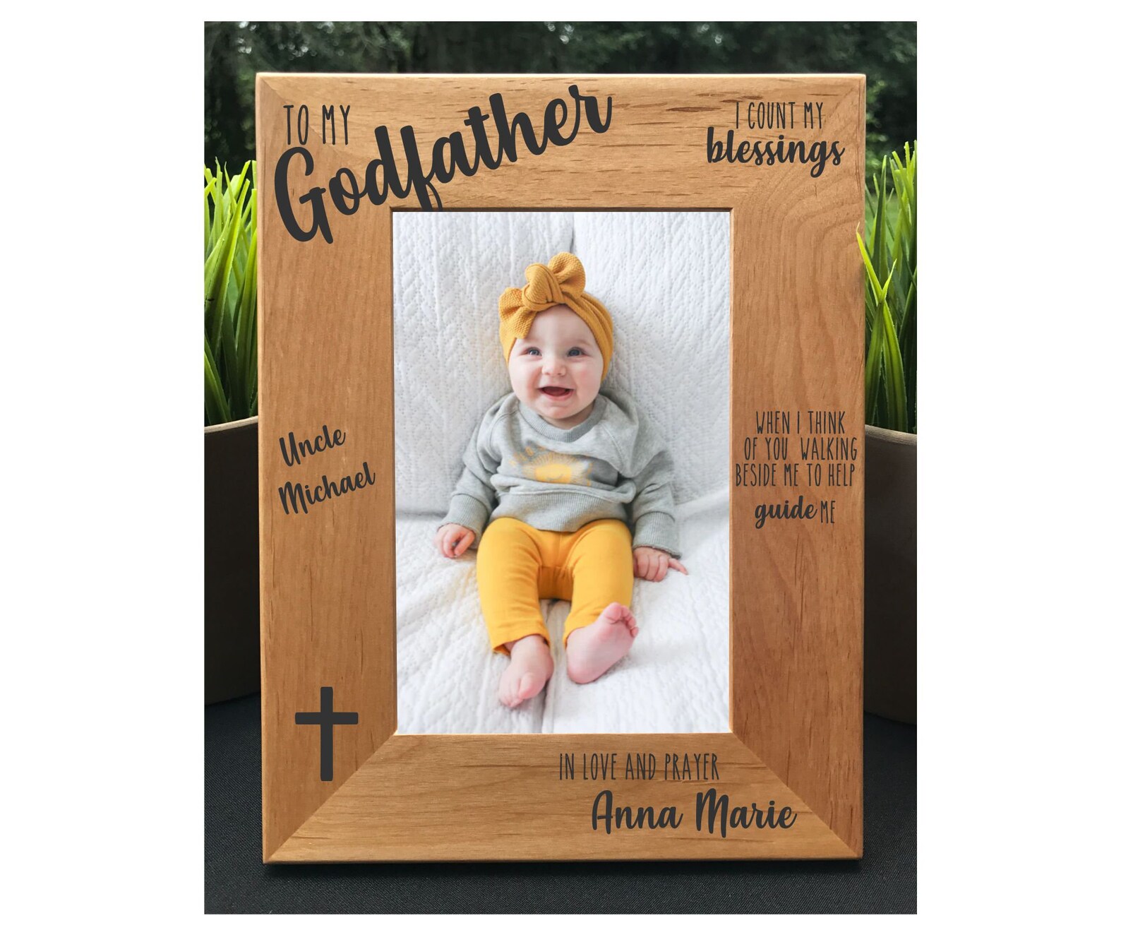 Godfather// Personalized Engraved Photo Frame // Picture Frame ...