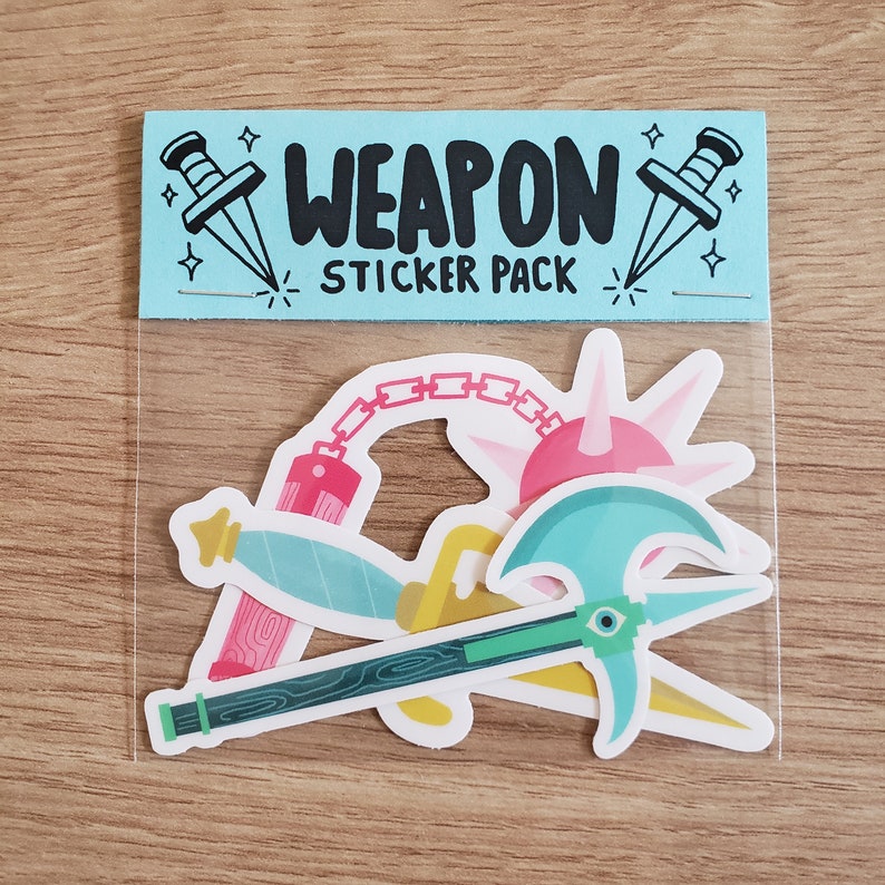 Weapon Sticker Pack 3 Stickers - Etsy Singapore