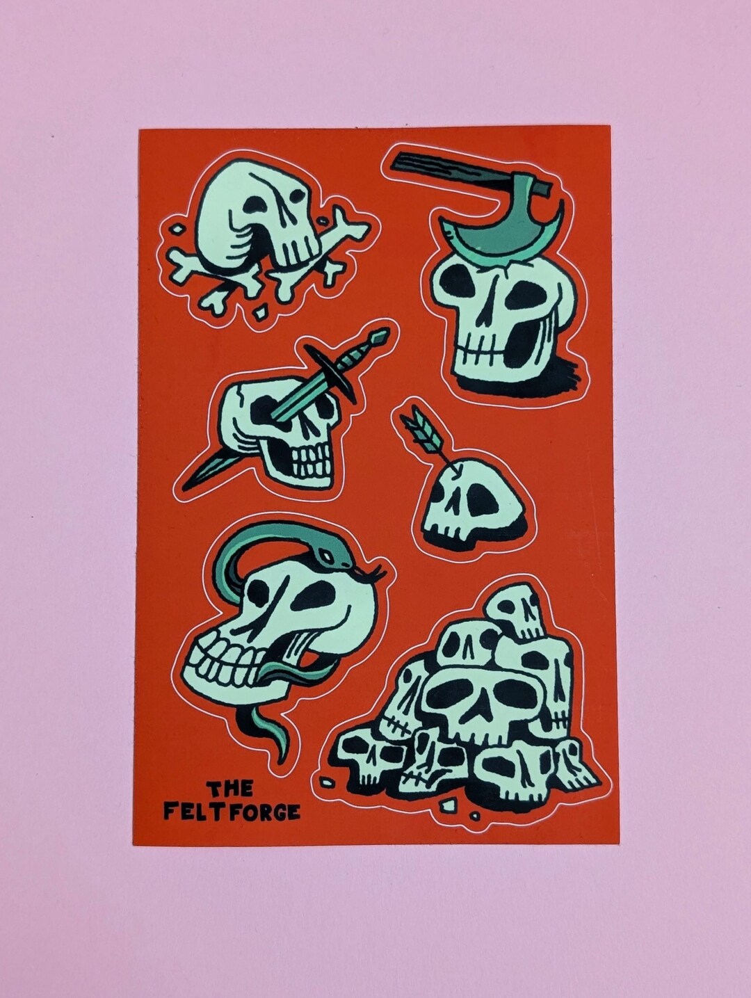 Skull Sticker Sheet - Etsy