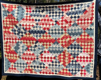 Red white blue quilt | Etsy