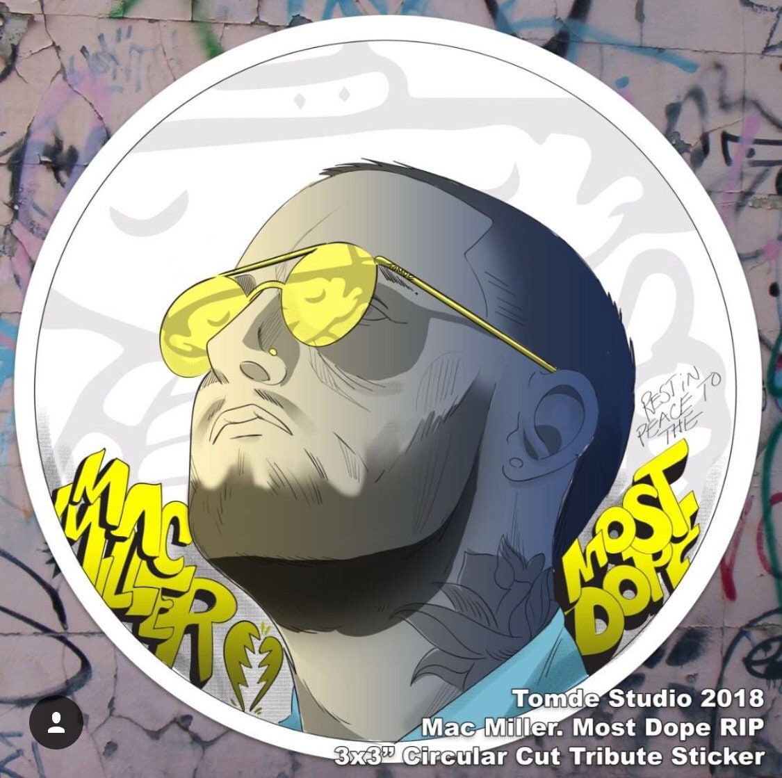 Mac Miller Most Dope Die Cut Sticker Mac Miller Fan Gift Laptop Sticker ...