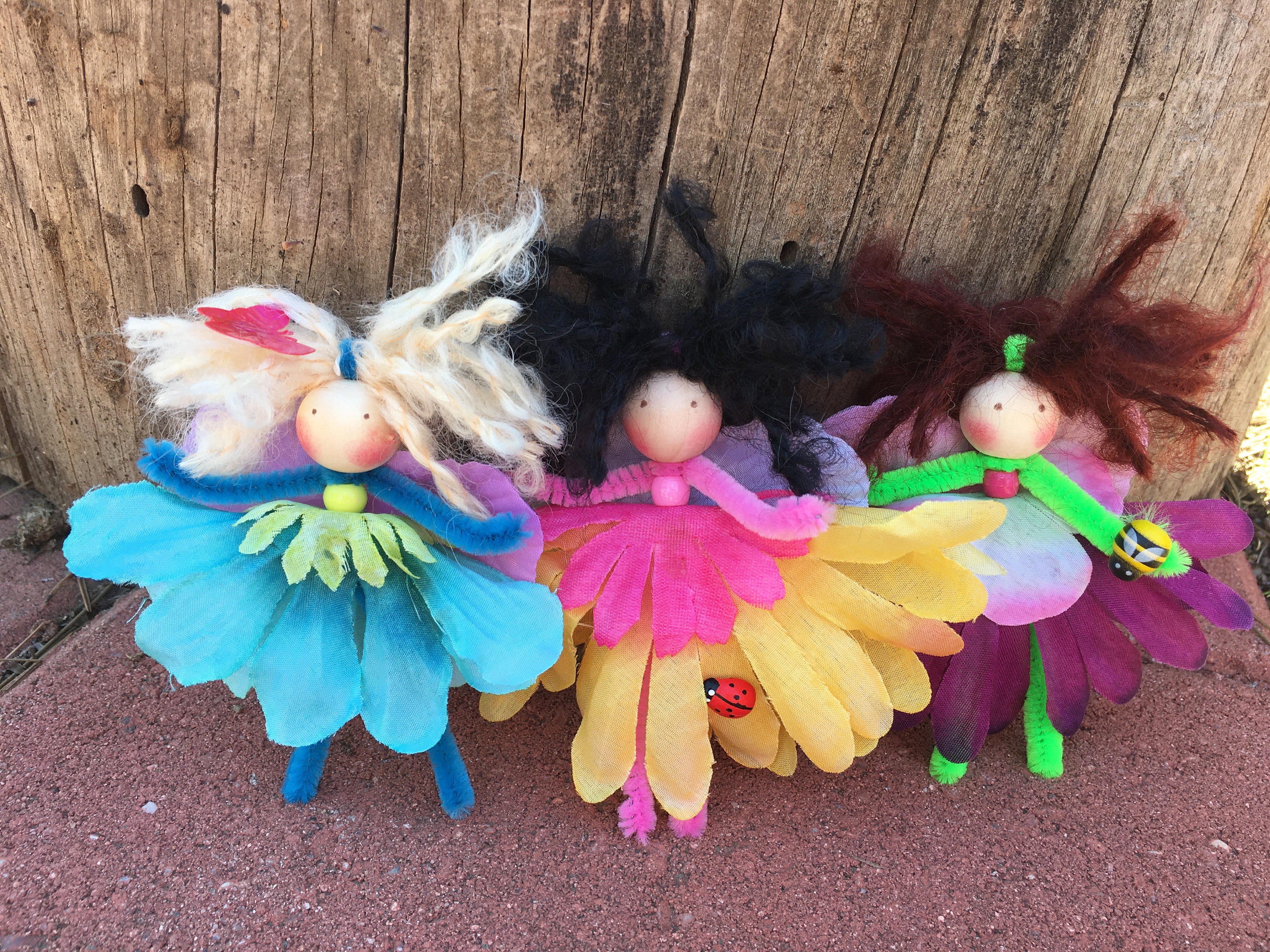 Flower Fairy Kit (3 Dolls), DIY Kit, DIY Craft, DIY Doll, Kids Craft ...