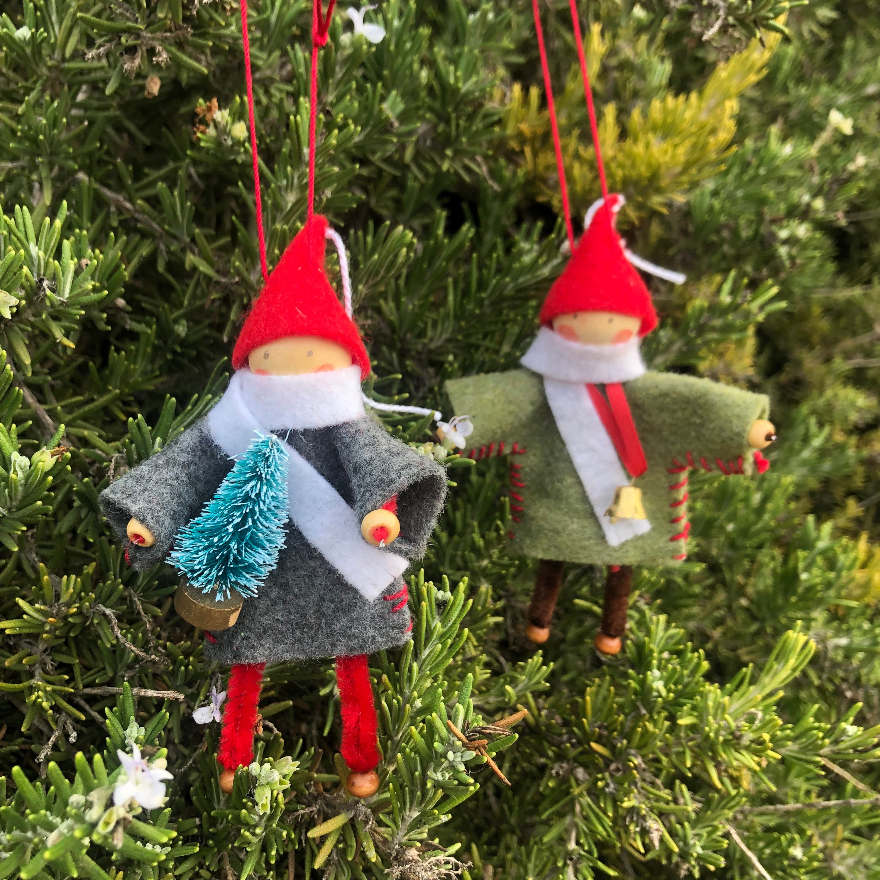 Christmas Gnome Kit 2 Gnomes,diy Craft Kit,diy Sew, Felt Craft Kit ...