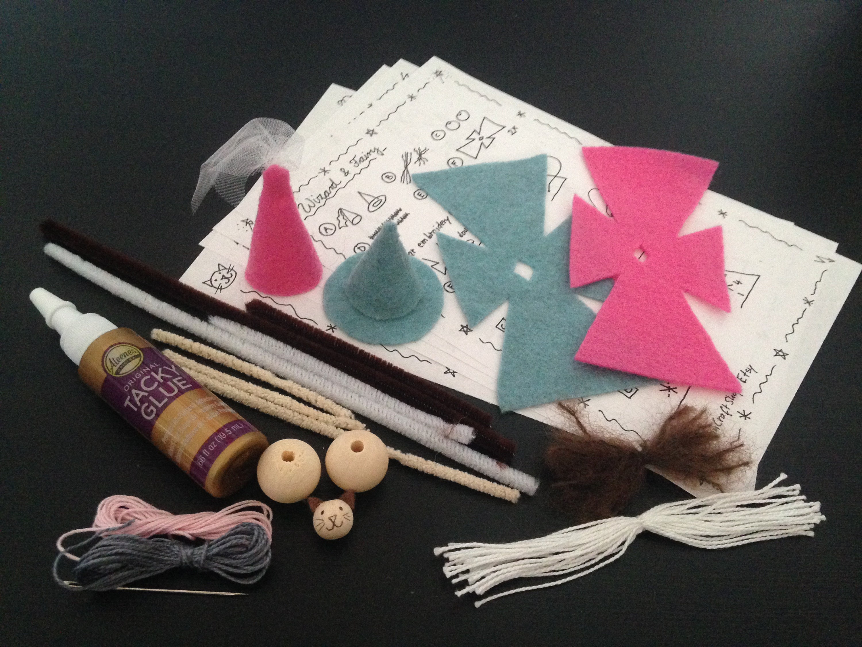 Fairy and Wizard Kit With Catkids Craft Kitsewing Craft Kit | Etsy