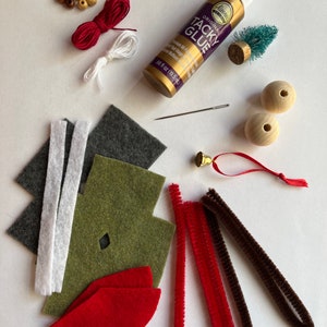 Christmas Gnome Kit 2 Gnomes,diy Craft Kit,diy Sew, Felt Craft Kit ...