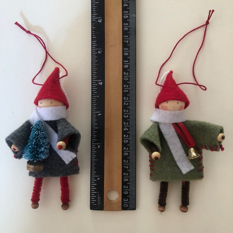 Christmas Gnome Kit (2 Gnomes),diy Craft Kit,diy Sew, Felt Craft Kit ...