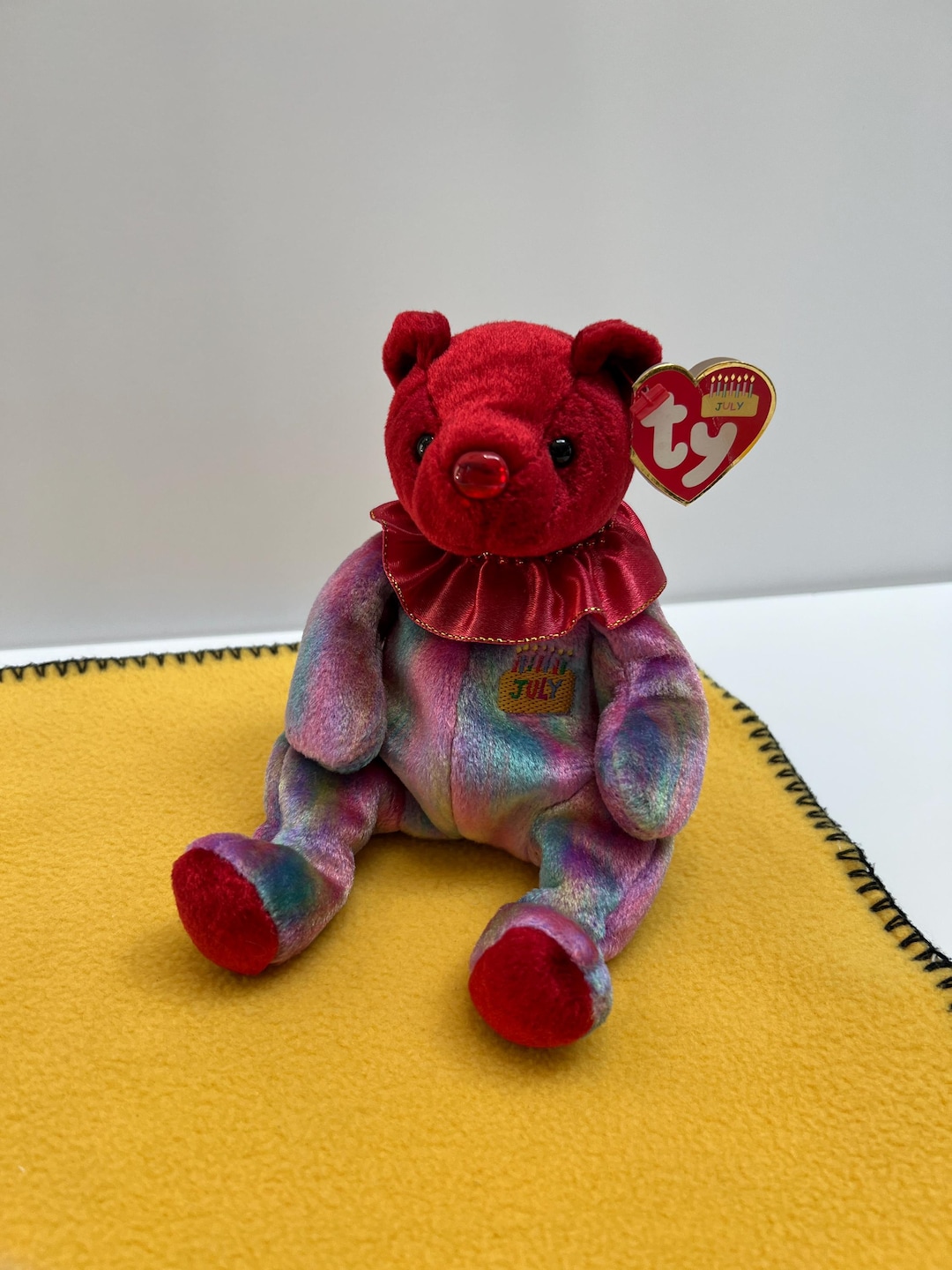 JULY Birthday Bear, Birthstone Month Colour Ty Beanie Baby Collection ...
