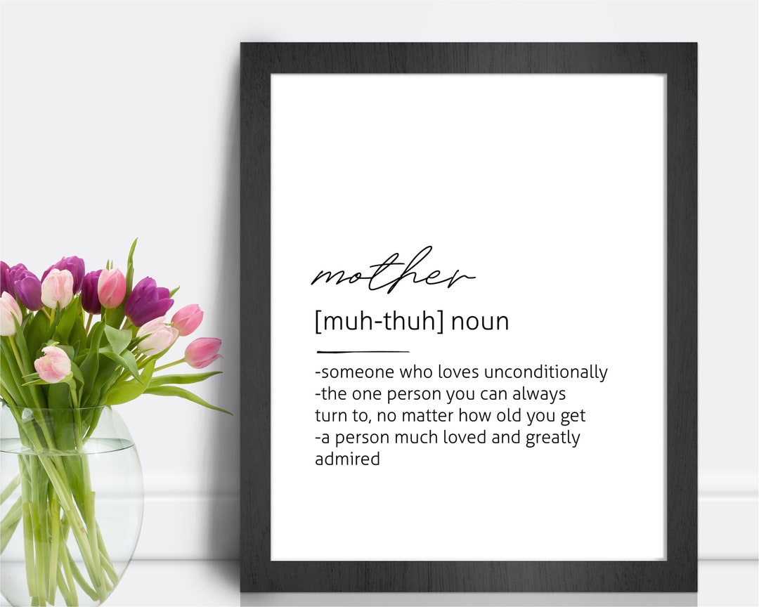 Define Mother - PRINTABLE ART / DIGITAL Download - Mother's Day ...