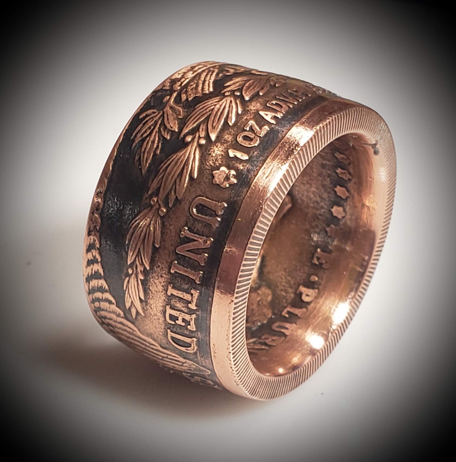 US Morgan Dollar Coin Ring (made From Copper Round) US Ring Sizes 5-23 ...