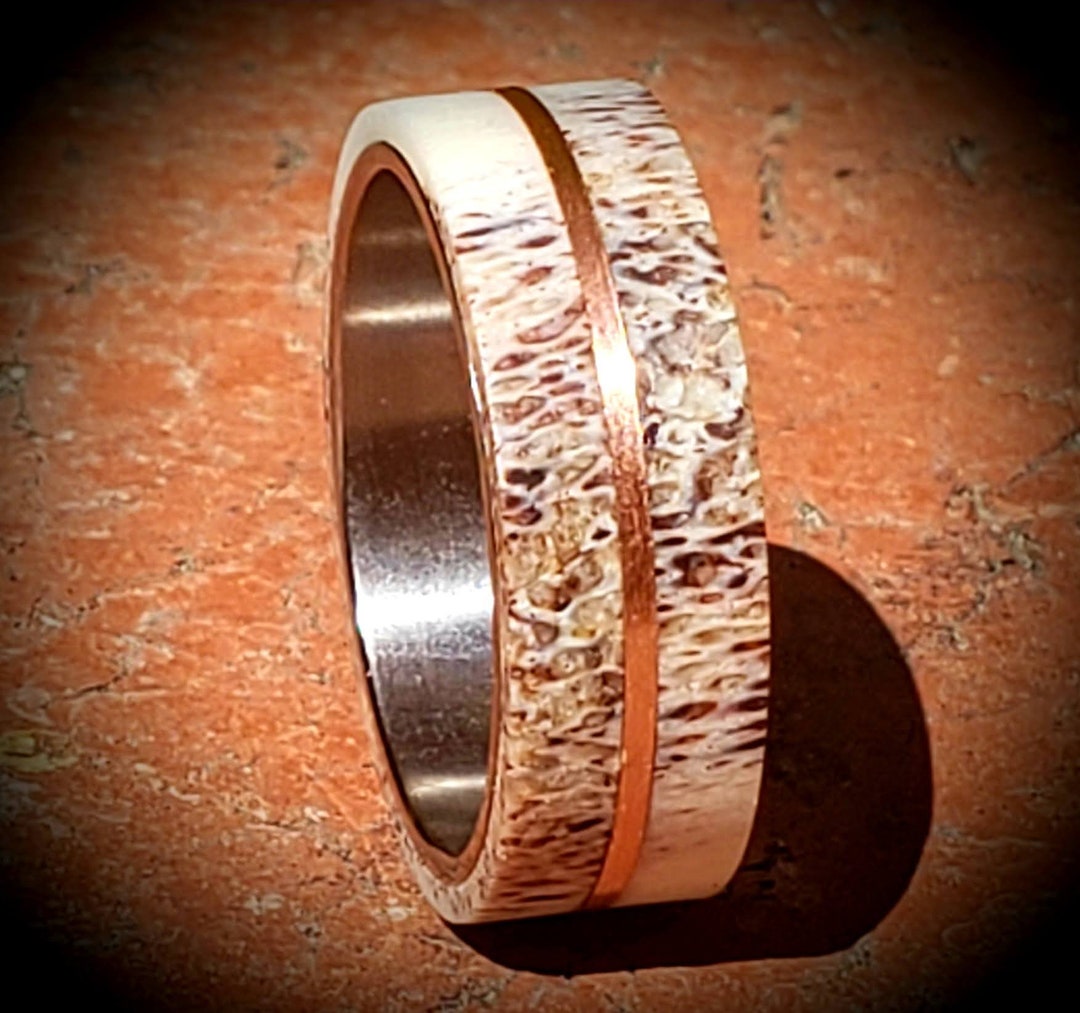 8mm Rocky Mountain Bull ELK Antler W/ Copper Bullet Inlay & CP2 ...