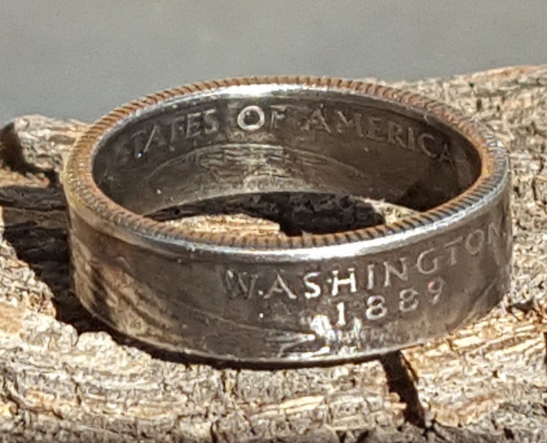 US State Quarter Coin Rings Your Choice of State Size & - Etsy