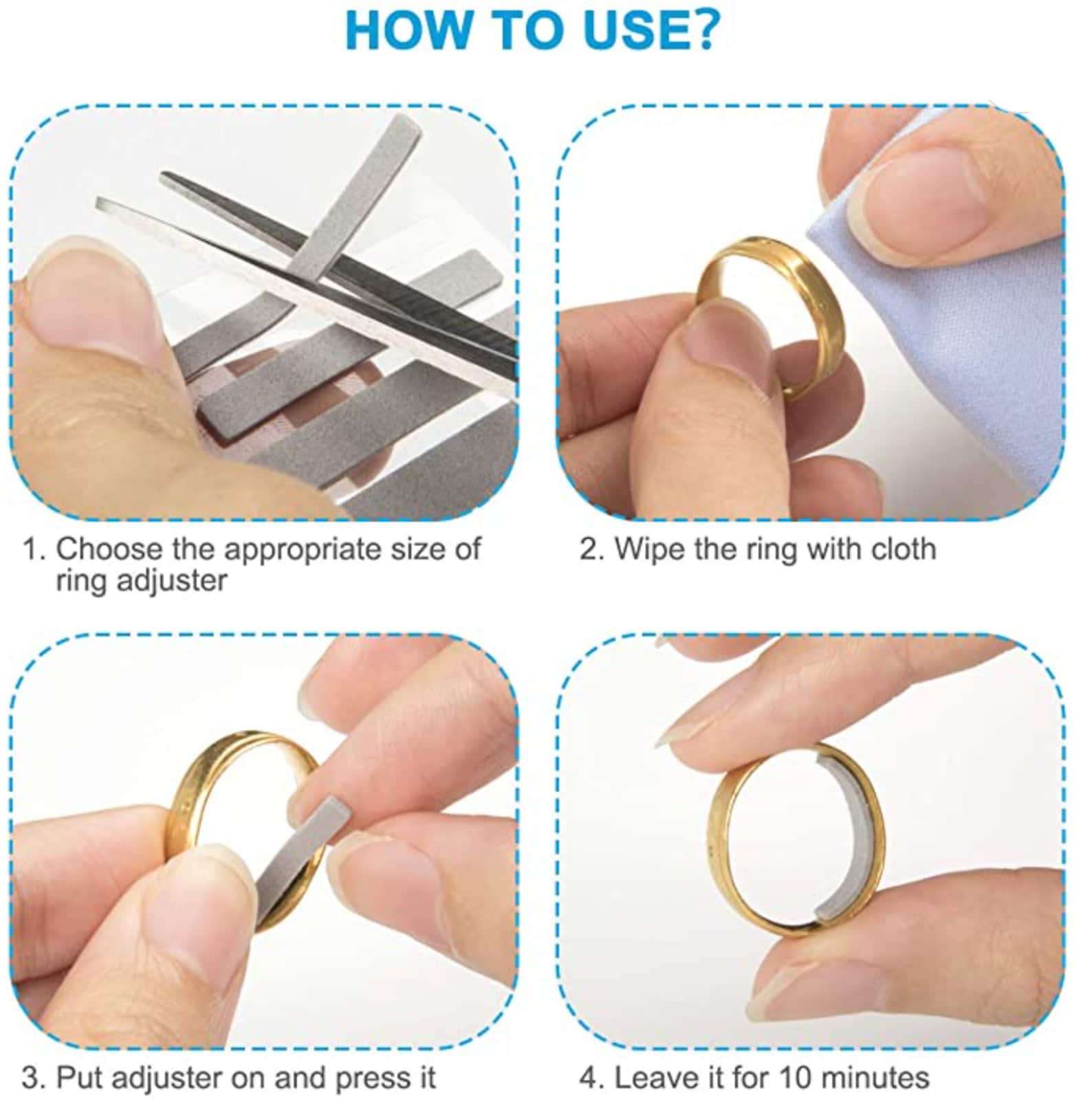 INVISIBLE RING RESIZER (resize Loose Bands), Pliable, Comfortable for ...