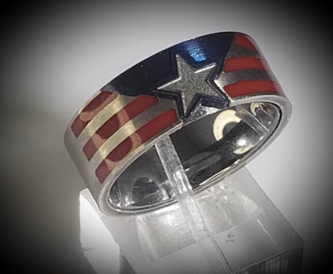 8mm True American MAGA Patriot Handcrafted Ring Hand-crafted in ...