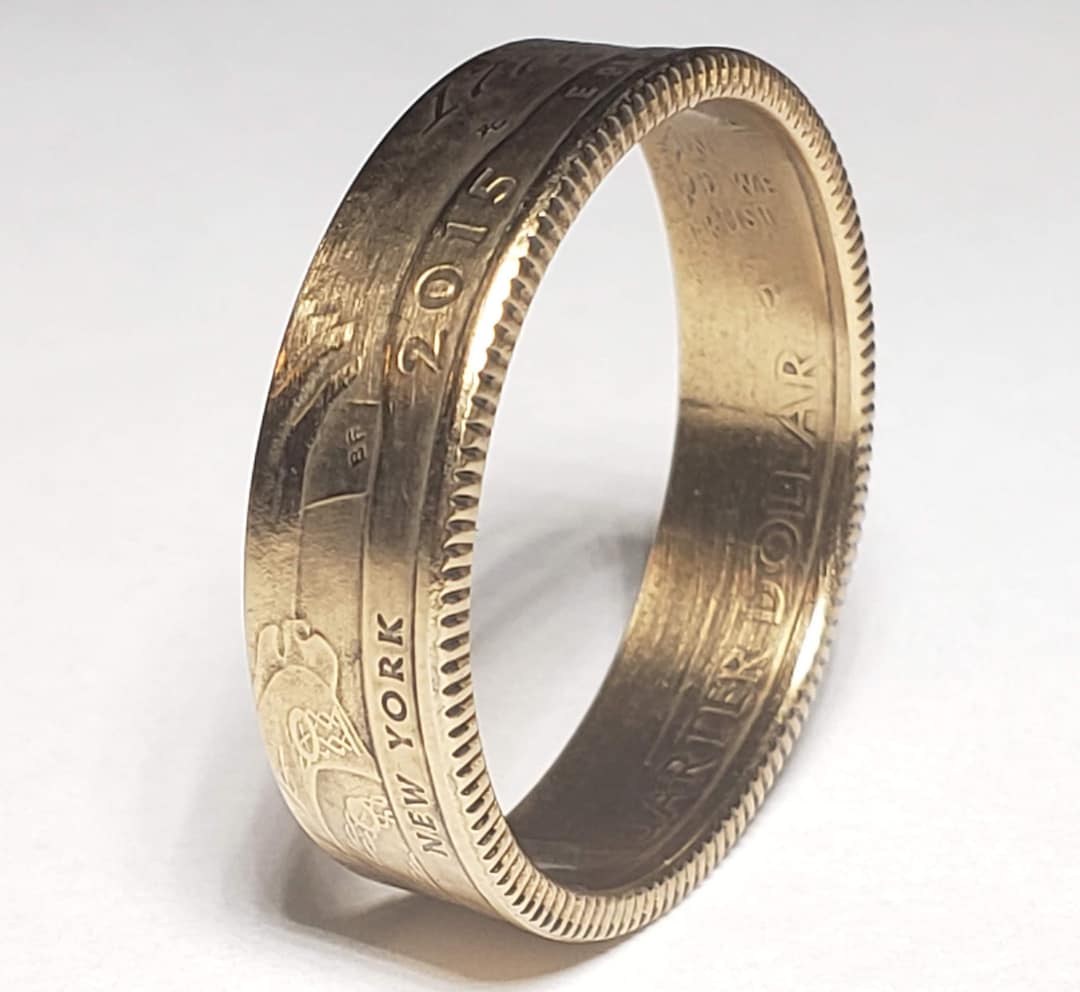 Silver US Quarter Ring Silver Coin Ring USA Silver Ring Coin Jewelry ...