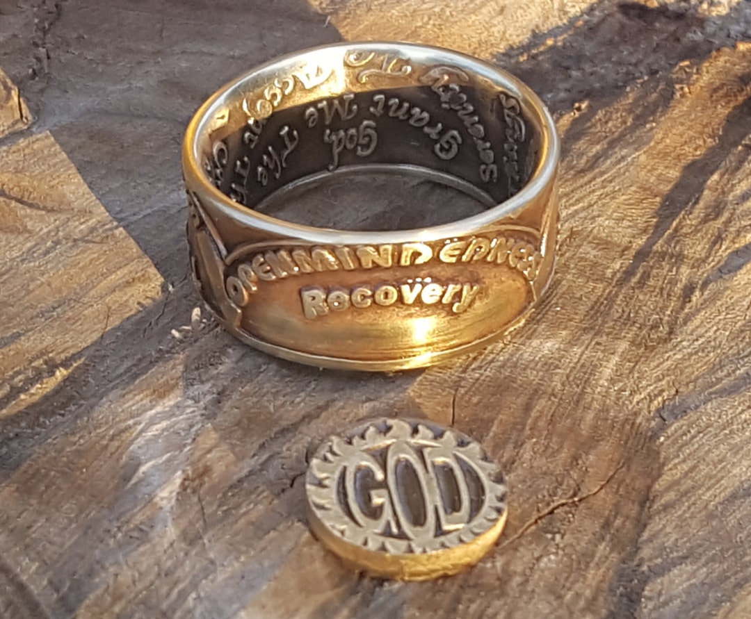 AA Coin Ring, Sobriety Reminder, AA Anniversary, Alcoholics Anonymous ...