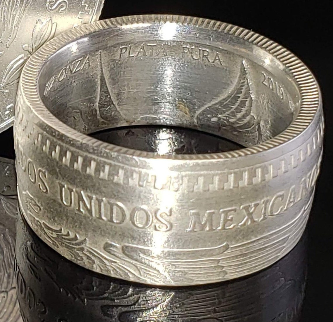 Estados Unidos Mexicanos coin Ring Mexican Pure | Etsy UK