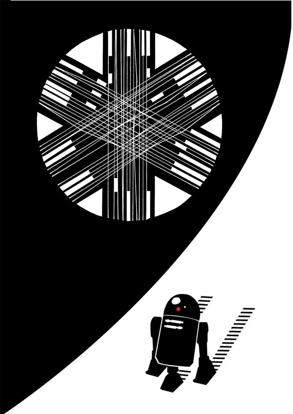 Hand Drawn Star Wars R2D2 Art Puzzle With a Hidden | Etsy