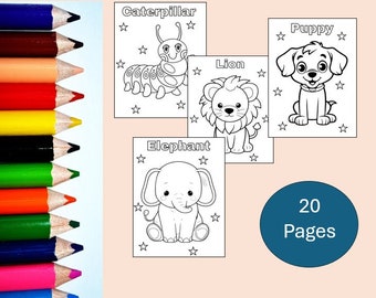 Animal Summer Coloring Pages for Kids, Animal Coloring Pages for Kids ...
