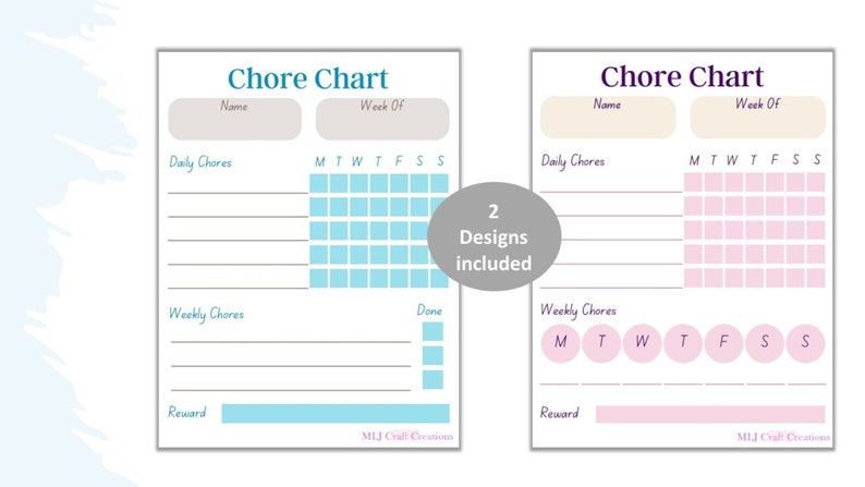 Weekly Chore Chart, Chore Chart for Kids, Printable Chore Chart ...