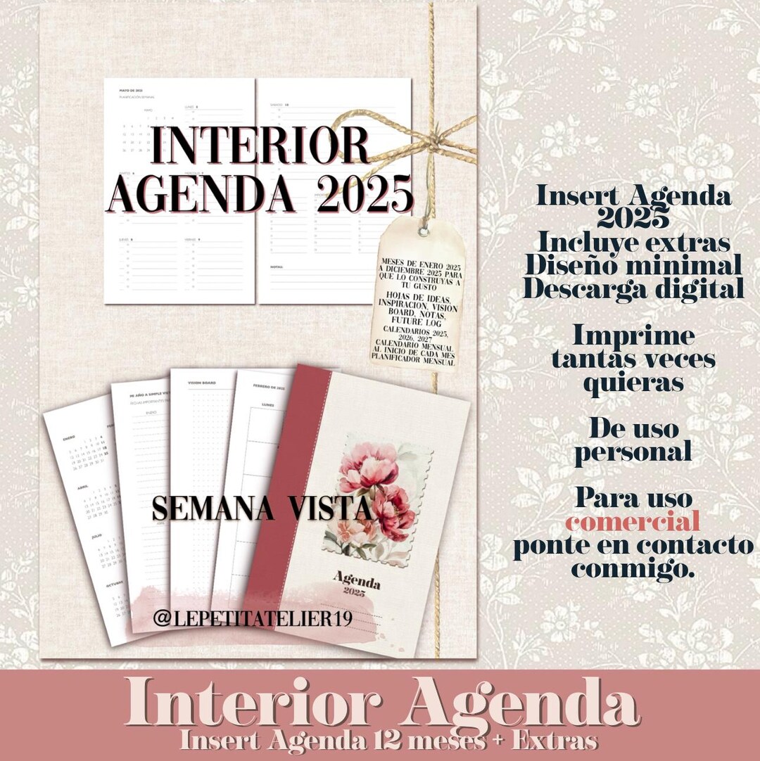 AGENDA INSIDE Week View 2025 Weekly Planner, Planner, Bullet Journal ...
