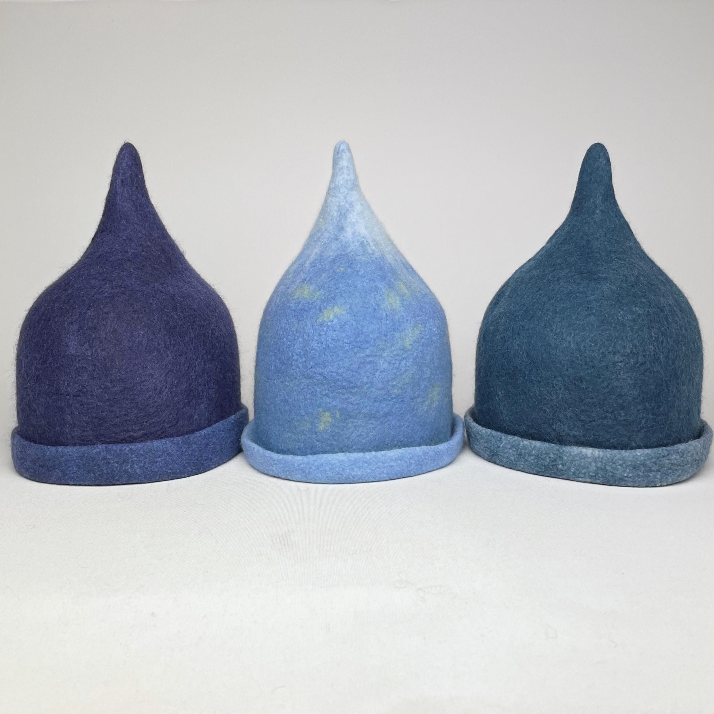 Sauna Hats - Blue & Purple - Handfelted - Pure Wool - Etsy